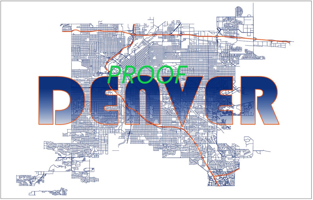Denver Street Map - Etsy