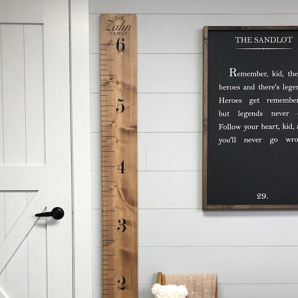 Personalized Wooden Growth Chart Wooden Growth Ruler Wood Growth Chart ...