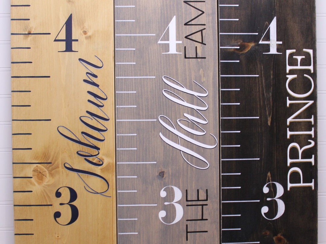 Wood Growth Chart Ruler Painted, Personalized Kids Measuring Stick - Etsy