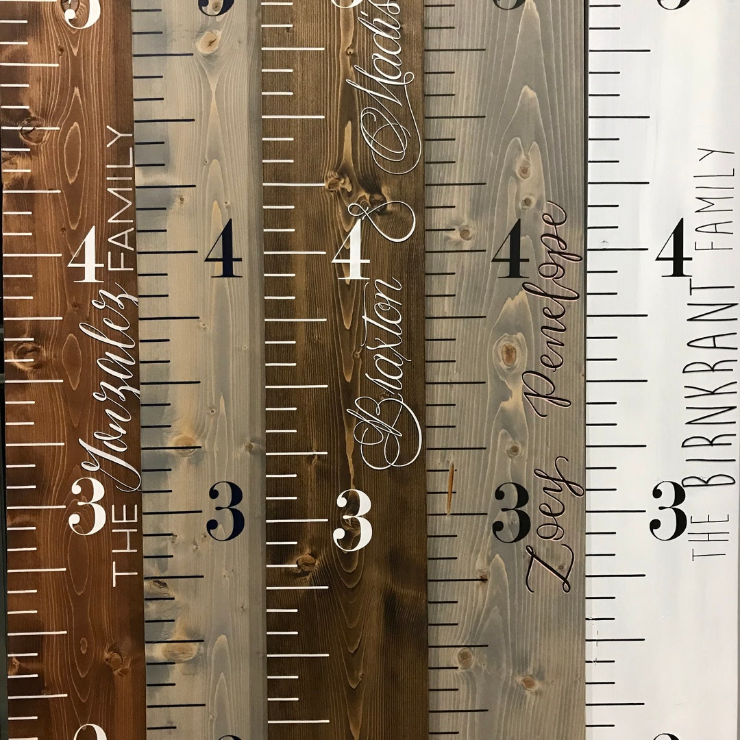 Height Chart Ruler - Wooden Height Chart - Growth Chart Ruler - Kids ...