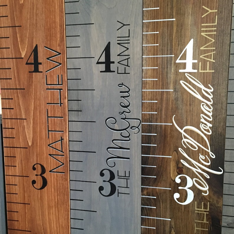 Height Stick Ruler - Wood Height Chart for Kids - Growth Chart Ruler - Etsy