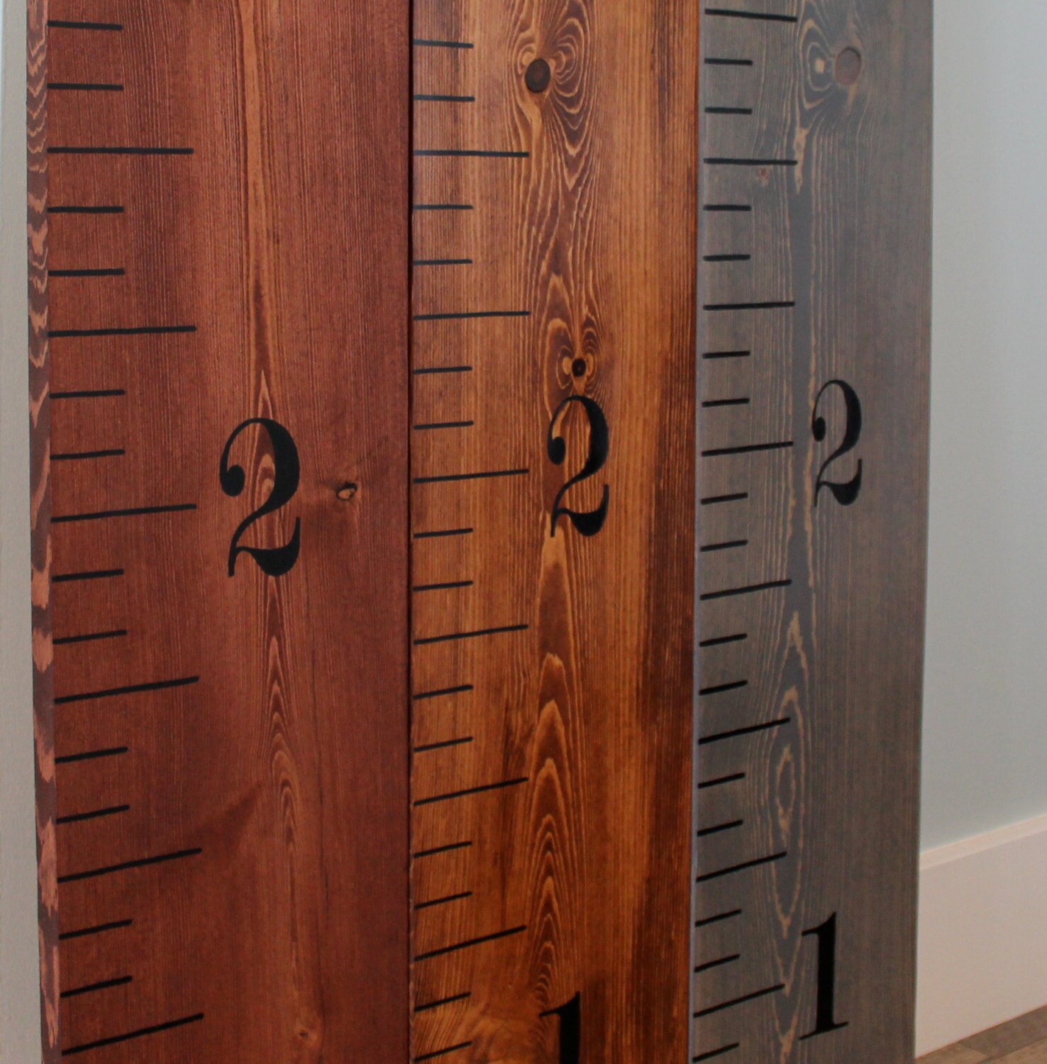 Wood Growth Chart Ruler Painted | Etsy