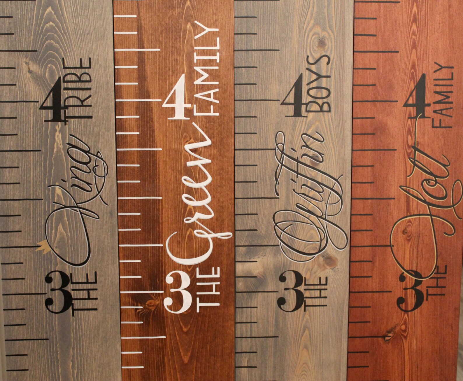 Wood Growth Chart Ruler Painted - Etsy