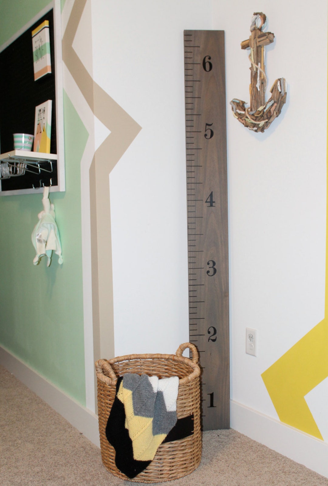 Growth Chart Ruler - Wooden Growth Chart - Ruler Growth Chart - Growth ...