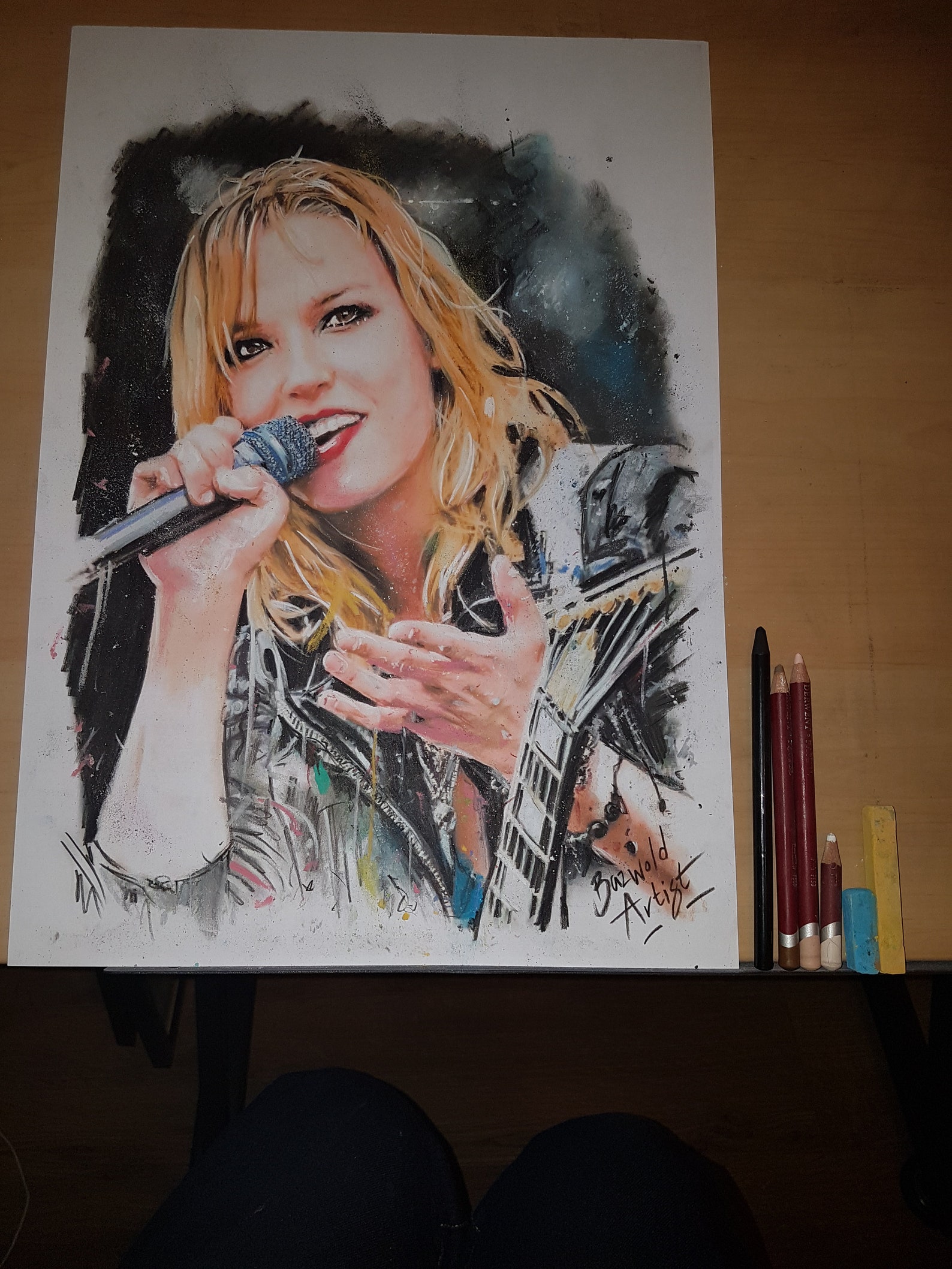 HALESTORM LZZY HALE Original pastel drawing Size A3 | Etsy