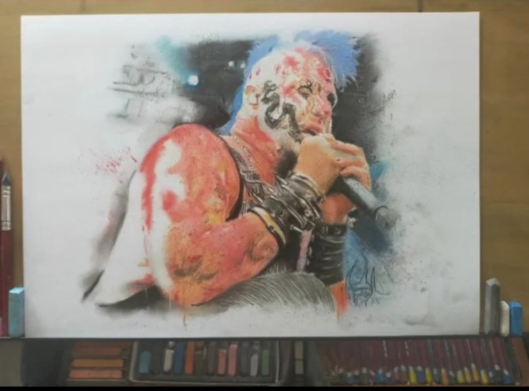CHAD MUDVAYNE A3 Pastel Pencil Portrait Drawing - Etsy