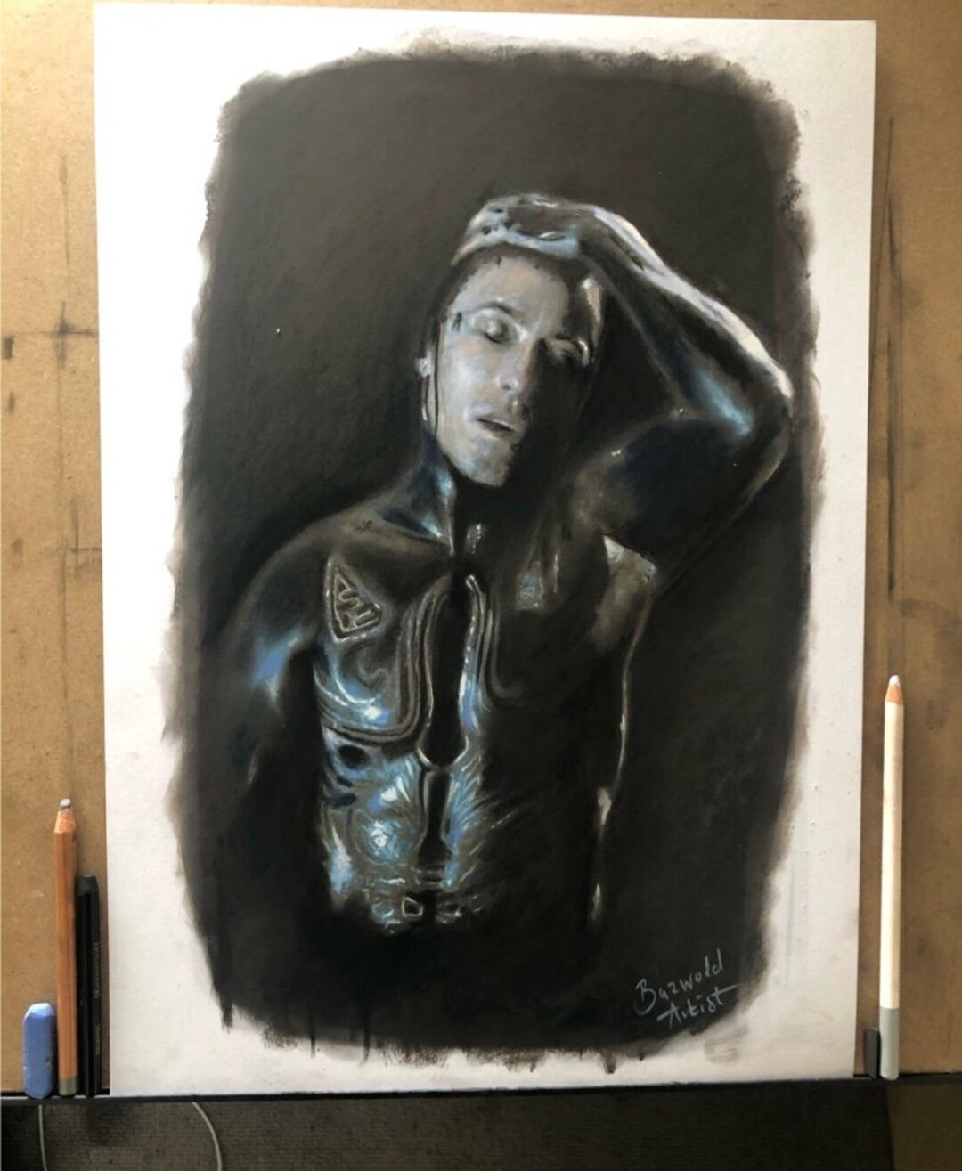 RONNIE RADKE Falling in Reverse Pastel Pencil Drawing Bazwoldartist - Etsy