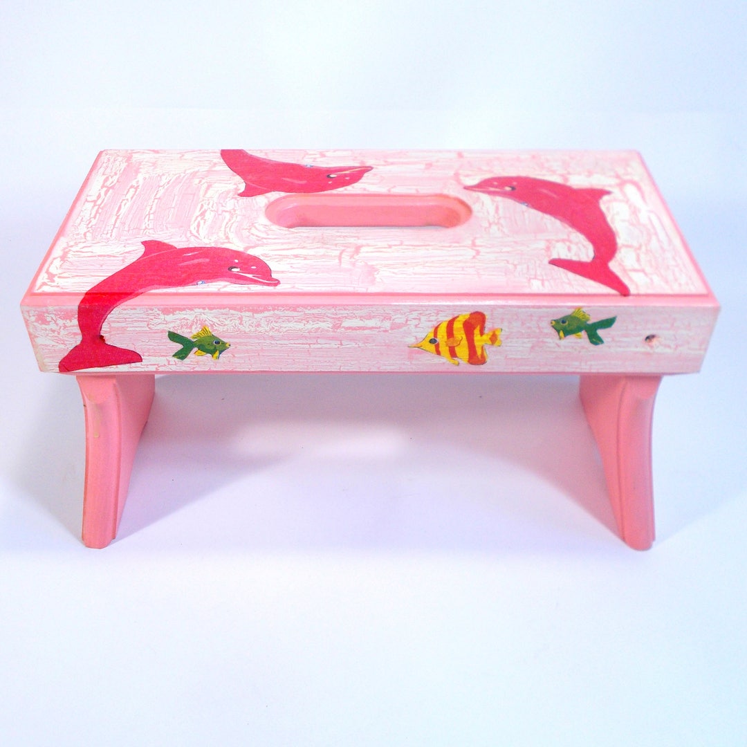 Toddler Wooden Footstool Child Bench Bathroom Stool Chair for Children ...