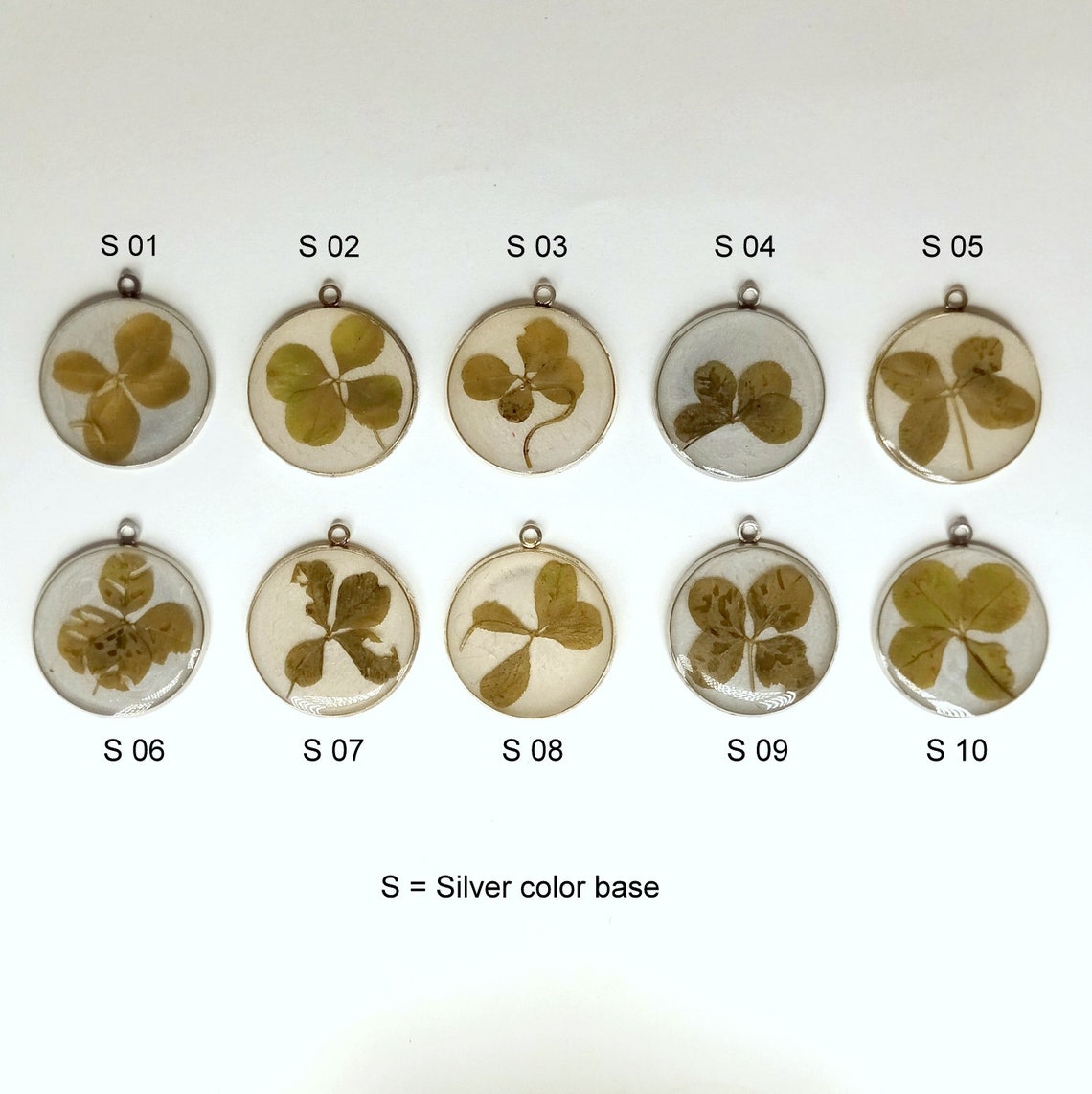 Real Clover Lucky Charm Shamrock Emotional Support Necklace Jewelry ...