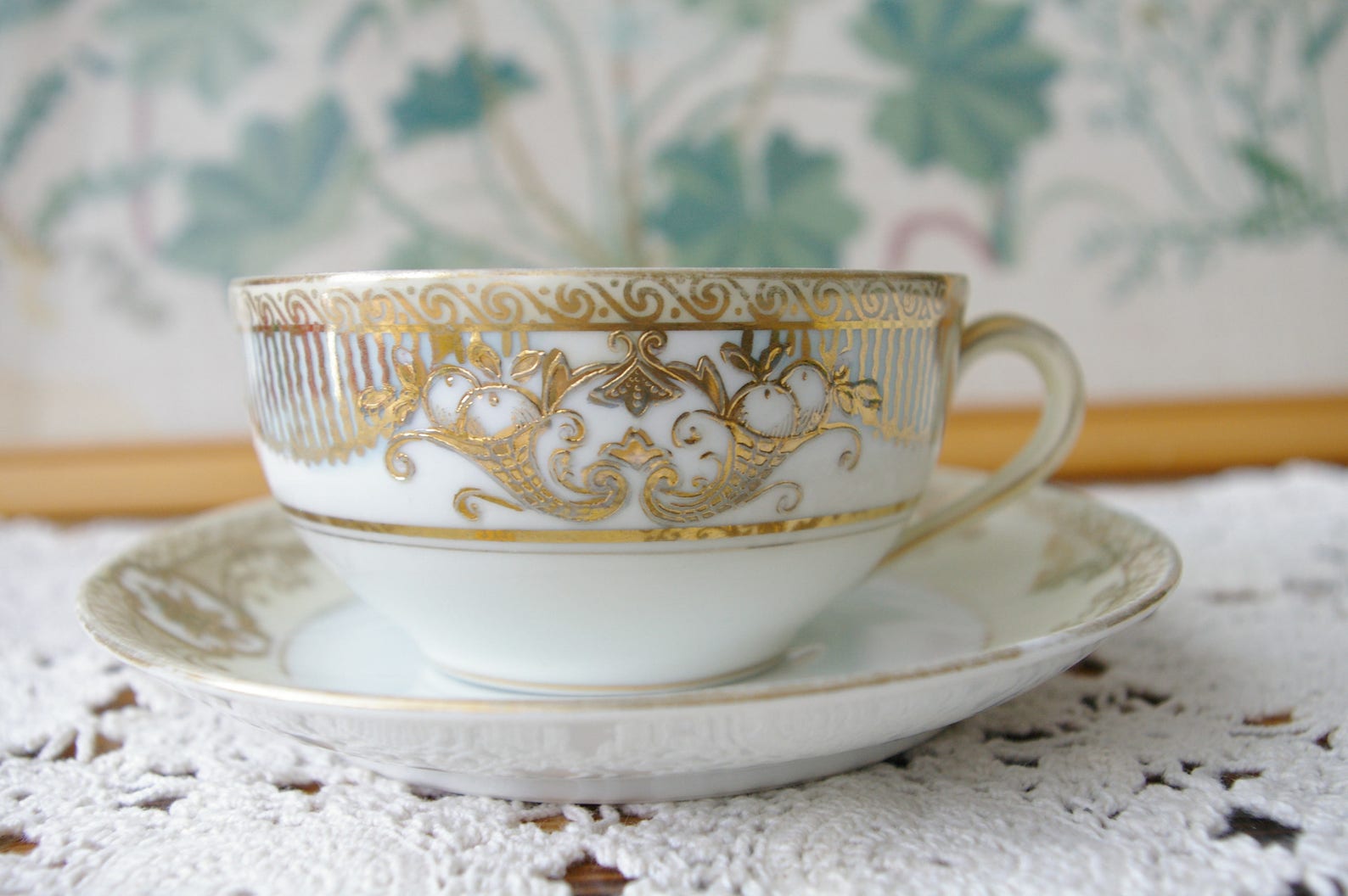 1920 Moriage Art Deco Noritake Teacup Set - Etsy Canada