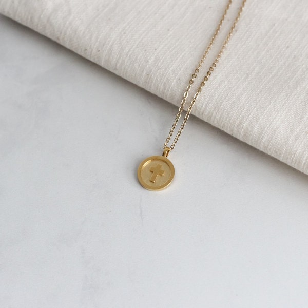 Brass Disc Necklace - Etsy