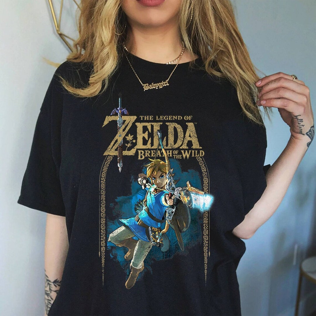 Zelda Breath of the Wild Link Arch Shot Logo Graphic T-shirt Legend of ...