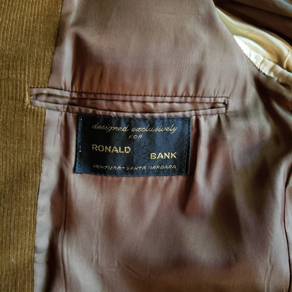 1970's 80's Ronald Bank Corduroy Sport Coat Jacket Bl… - Gem