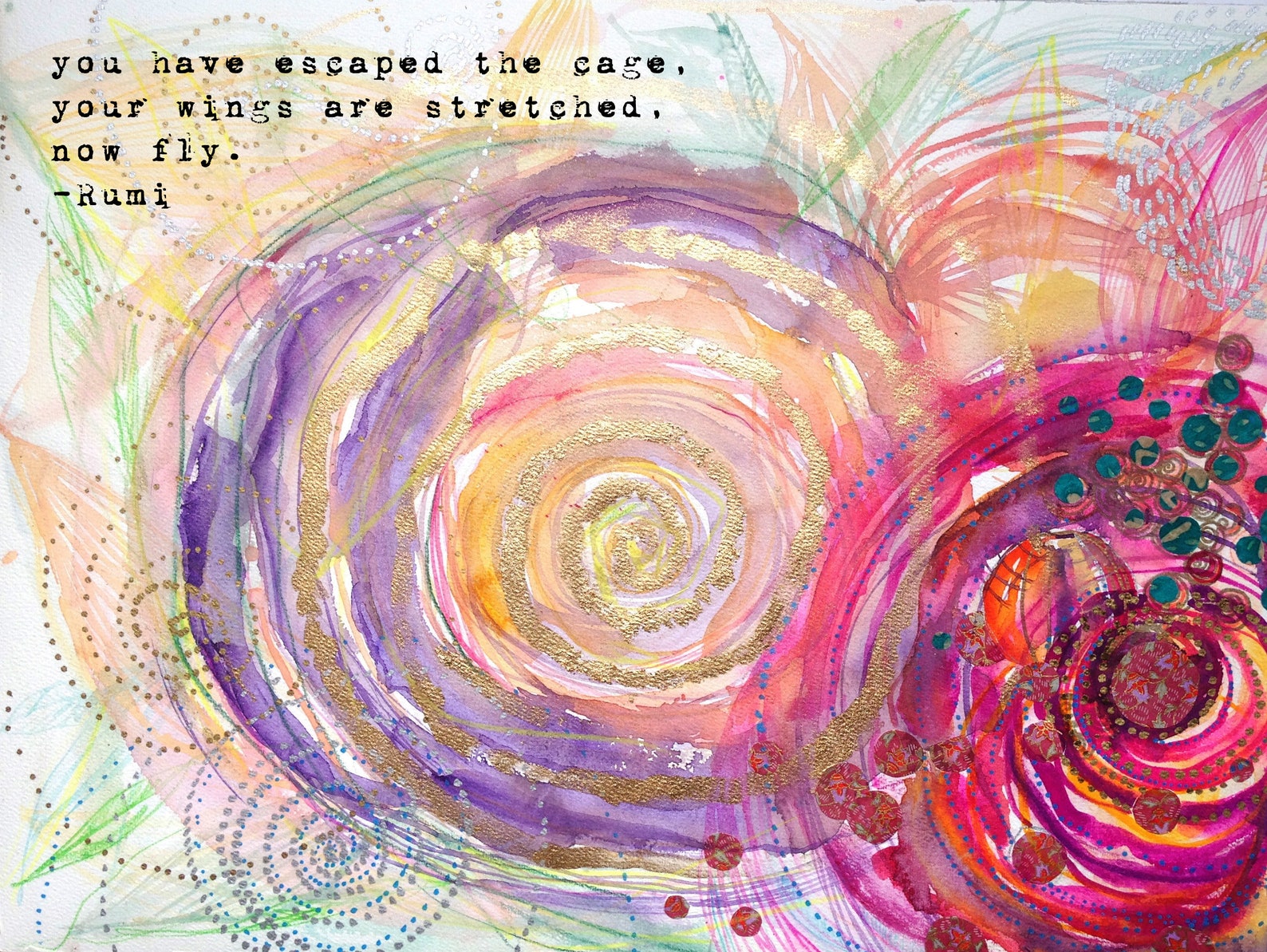 Rumi print rumi art rumi quote print rumi wall art yoga | Etsy