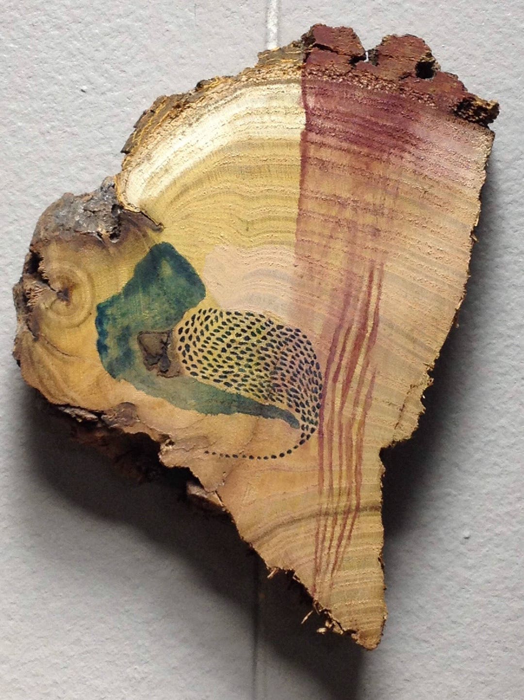 Found Object, Abstract Painting on Raw Wood: Fragments Series No. 12 - Etsy