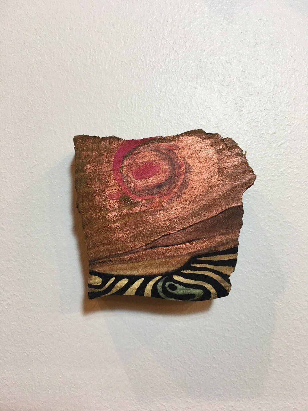 Found Object, Abstract Painting on Raw Wood: Fragments Series No. 7 - Etsy