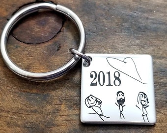 Kids Drawing Keychain | Etsy