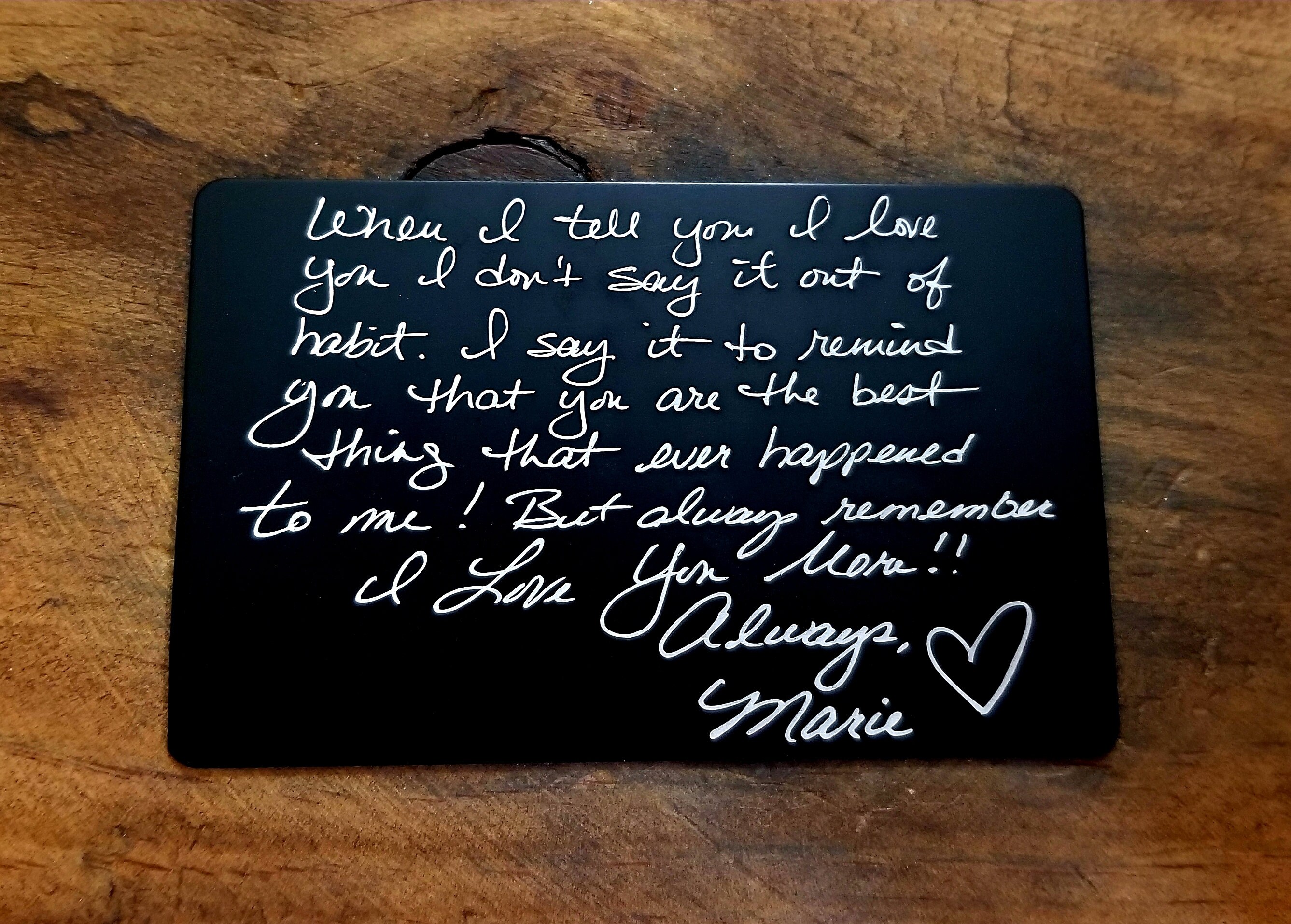 Actual Handwritten Wallet Card Customized Wallet Card | Etsy