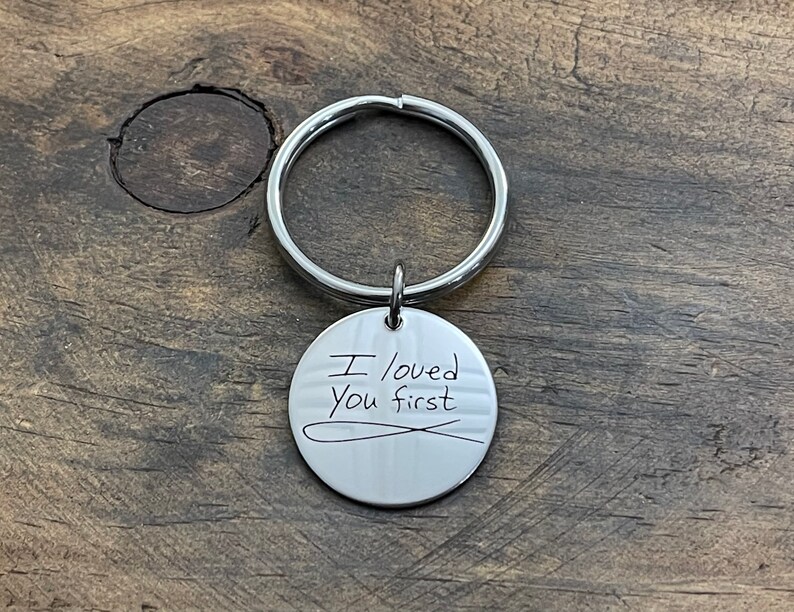 Actual Handwriting Keychain Customized Keychain Signature | Etsy