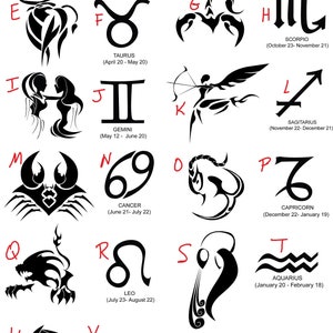 Zodiac Necklace Zodiac Symbol Necklace Constellation - Etsy