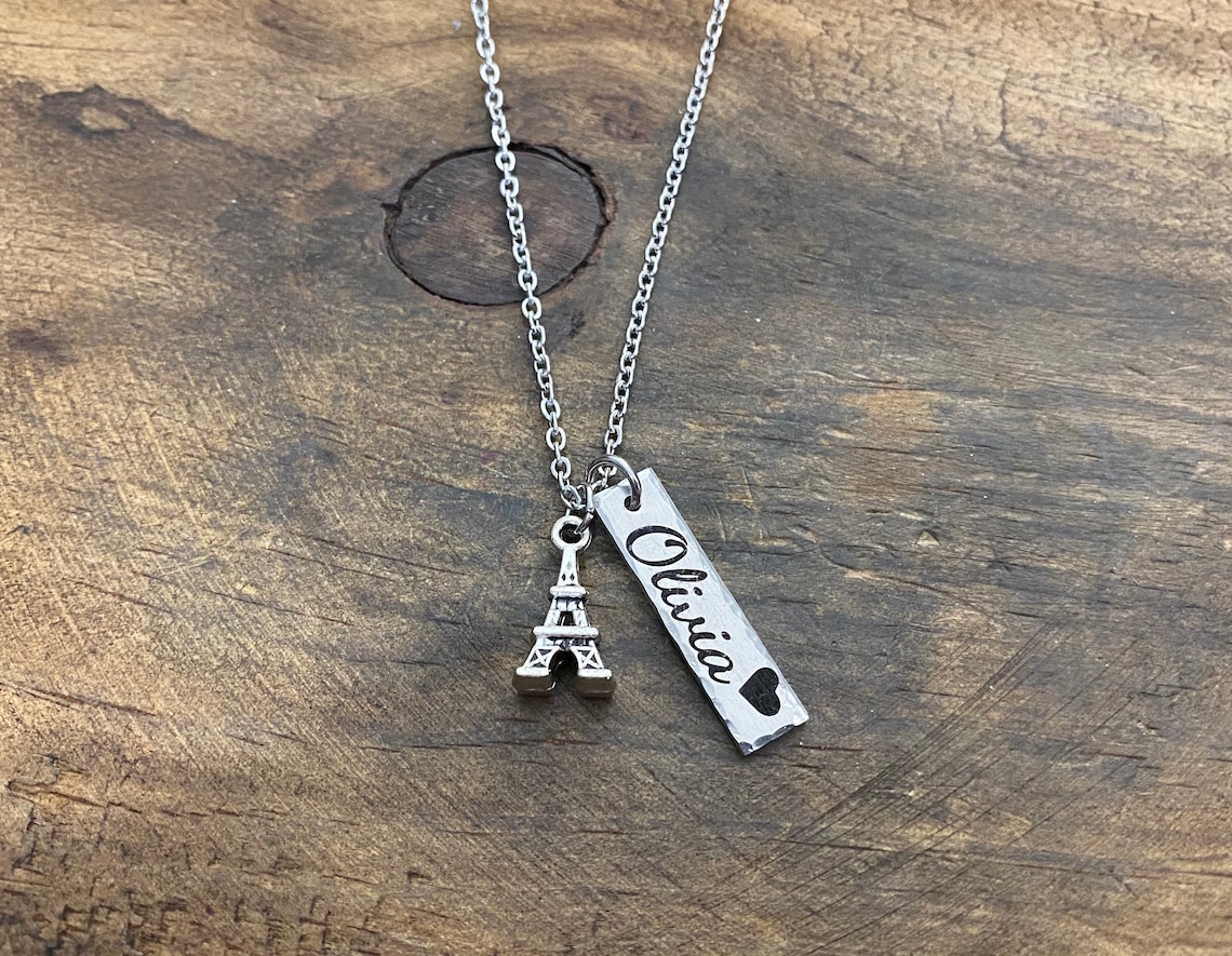 Paris Necklace Eiffel Tower Necklace Paris Inspired Gift - Etsy