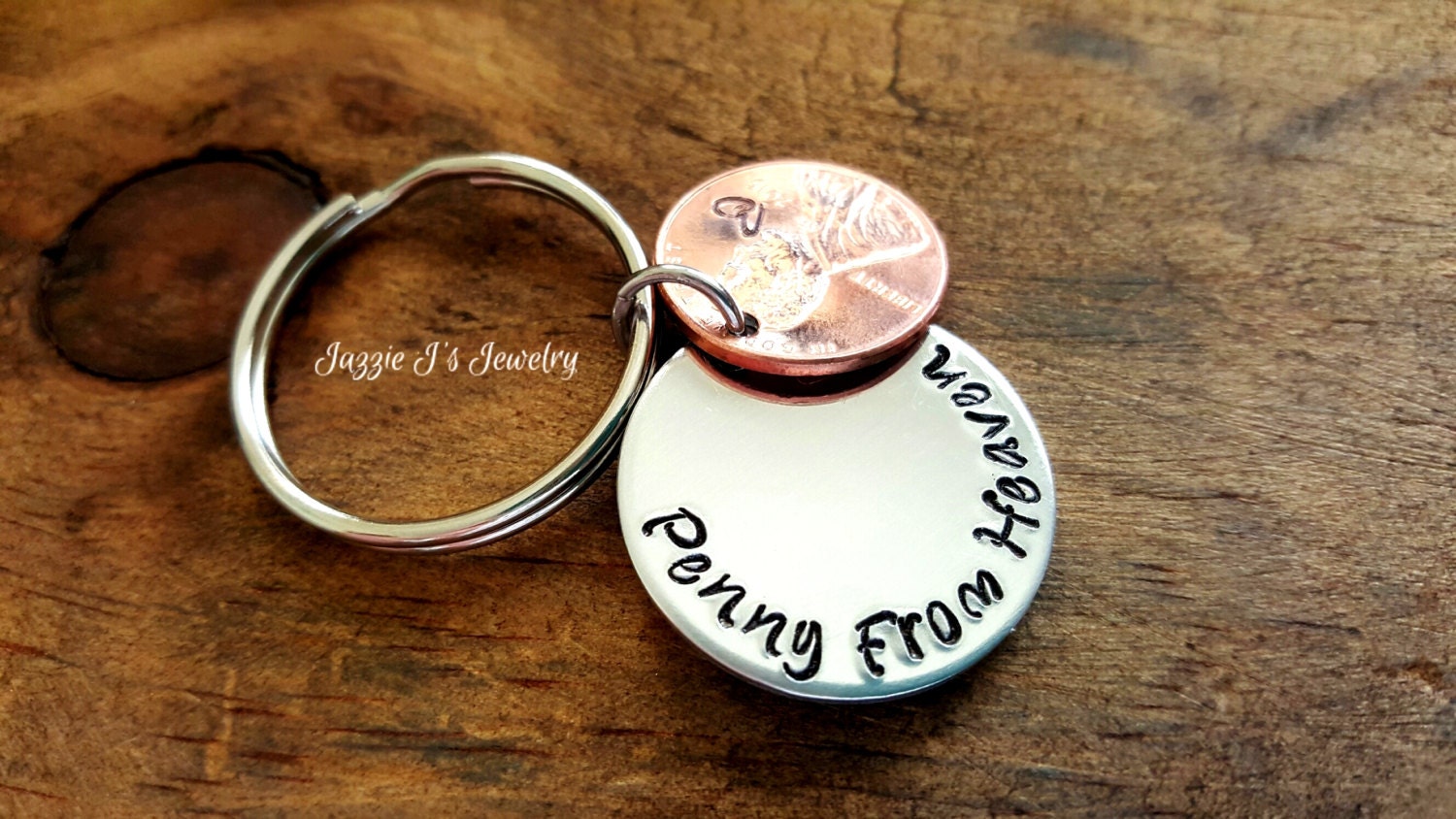 Penny From Heaven Keychain Money Keychain Penny Keychain | Etsy