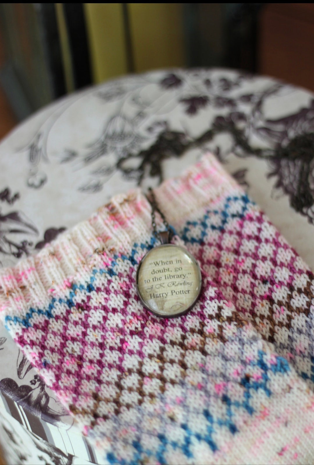 Tea With Hermione Sock Knitting Pattern, Fair Isle, Stranded, Colorwork ...