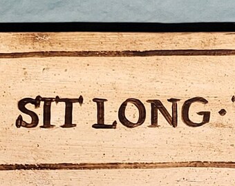 Sit Long Talk Much Laugh Often Vertical Sign With Crows and Stars ...