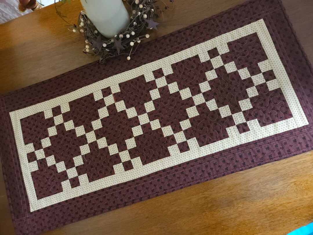 Quilted Table Runner / Quilted Farmhouse Table Runner/ Table Runner ...