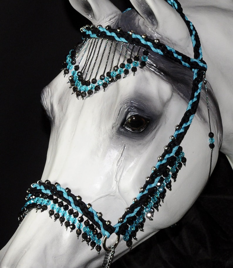 Hand Braided Arabian Style Show Halter W/browband Horse Tack - Etsy