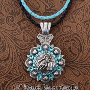 Gorgeous Bling Concho Western Necklace, Barrel Racer, Braided Cords ...