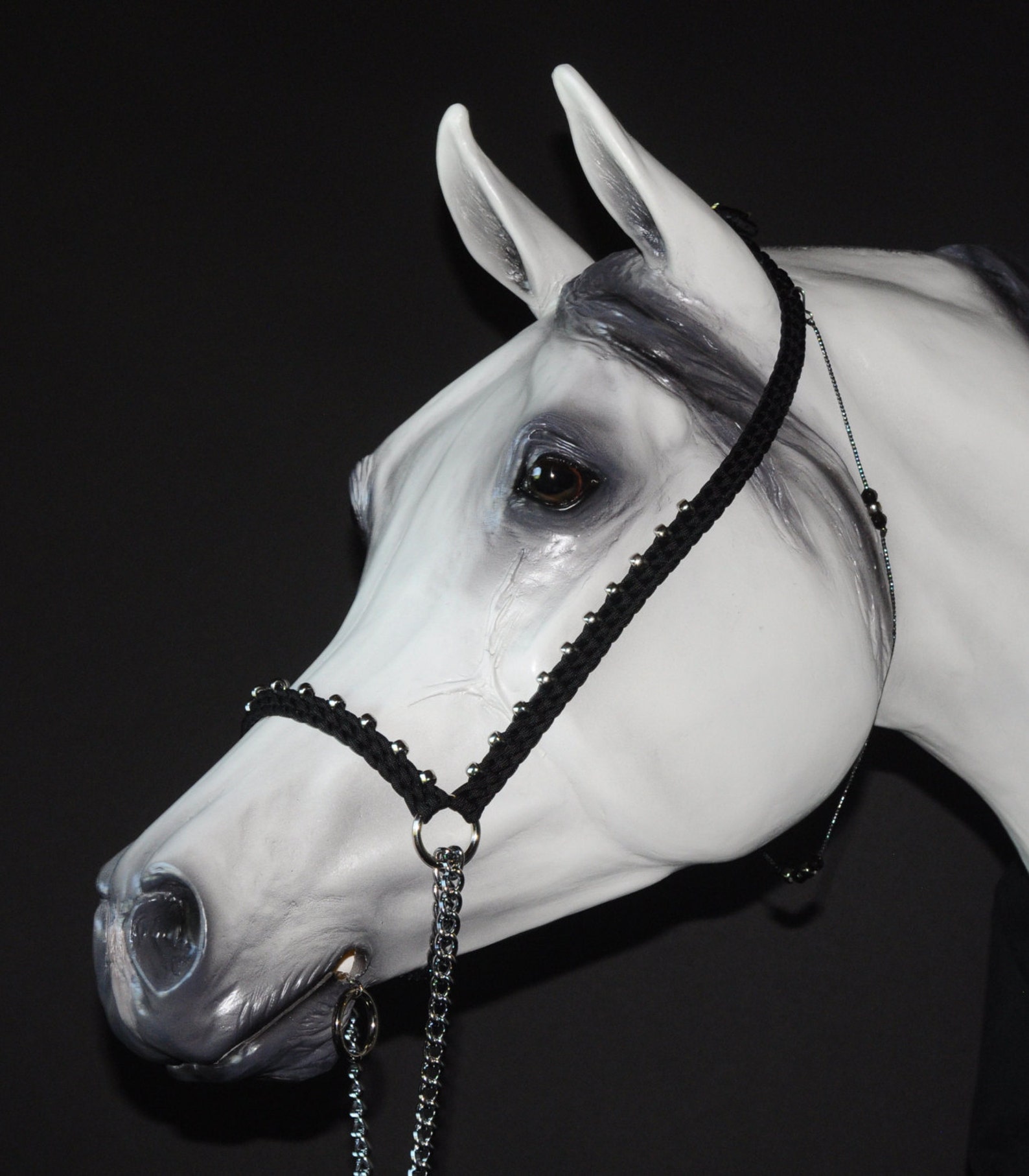 Hand Braided Arabian Style Show Halter, Horse Tack, BLACK new - Etsy