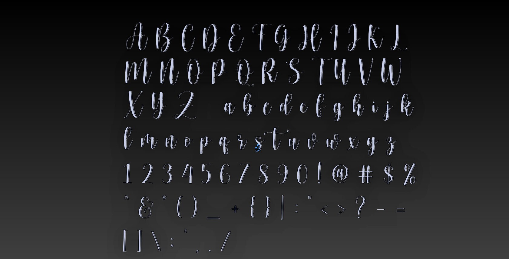 Large Letters Hello Fancy Fonts STL Files DIGITAL DOWNLOAD for 3D ...