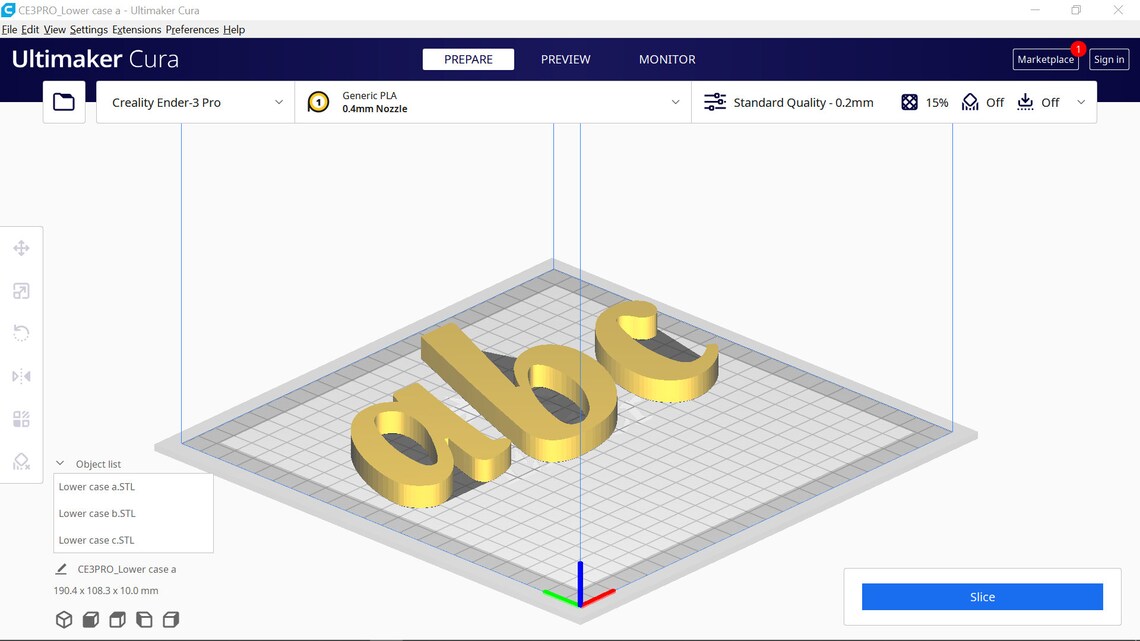 Large Fancy Letters Fonts [STL Files] (DIGITAL DOWNLOAD) for 3D ...
