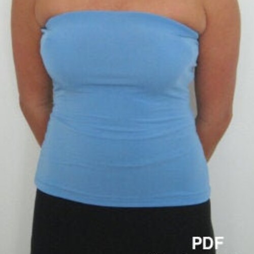 Tube Top Pattern Bandeau PDF Sewing Pattern Women Strapless - Etsy