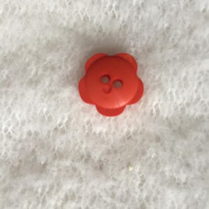 Orange Flower Buttons Plastic Sewing Buttons 10 Pieces Two Hole Coral ...