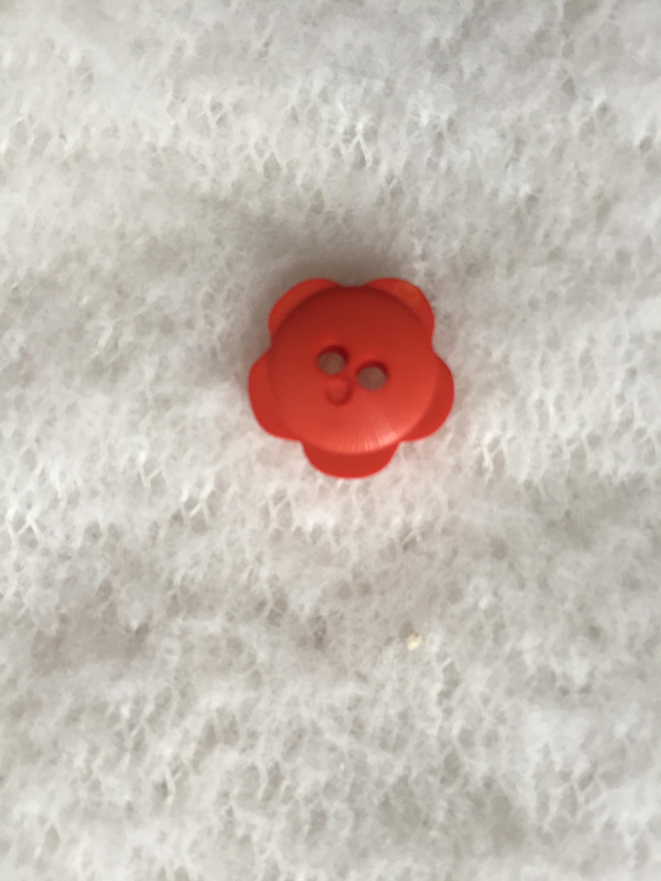 Orange Flower Buttons Plastic Sewing Buttons 10 Pieces Two - Etsy