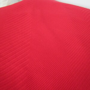 2 Yards Red Ribbed Jersey Knit Fabric Red Knit Sweater Fabric Apparel ...