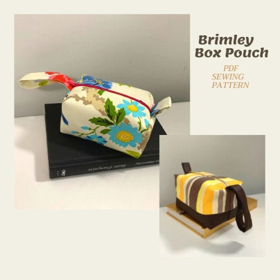 Box Pouch Sewing Pattern, Two Size Zipper Box Bag Pattern PDF, Digital ...