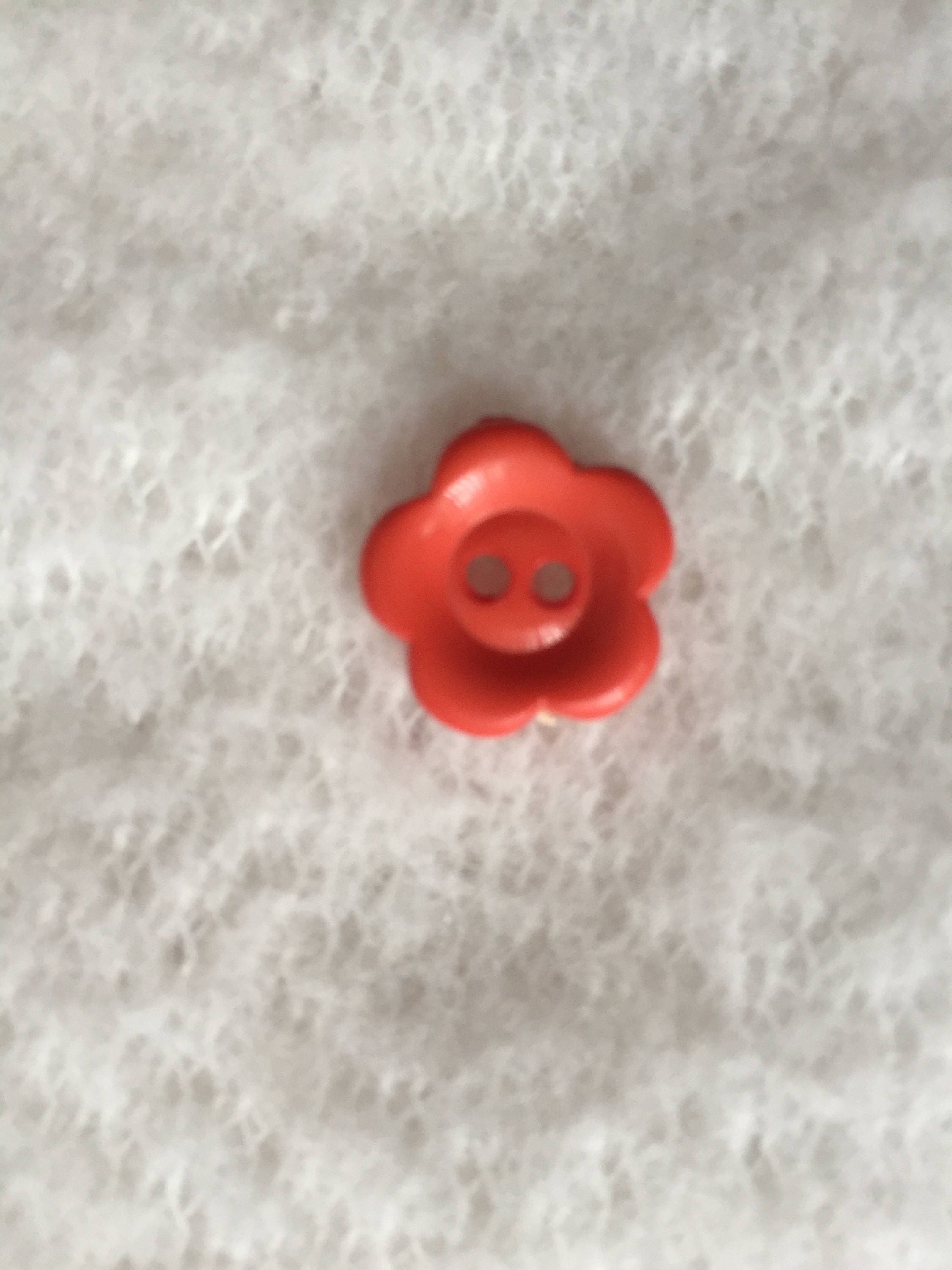 Orange Flower Buttons Plastic Sewing Buttons 10 Pieces Two - Etsy