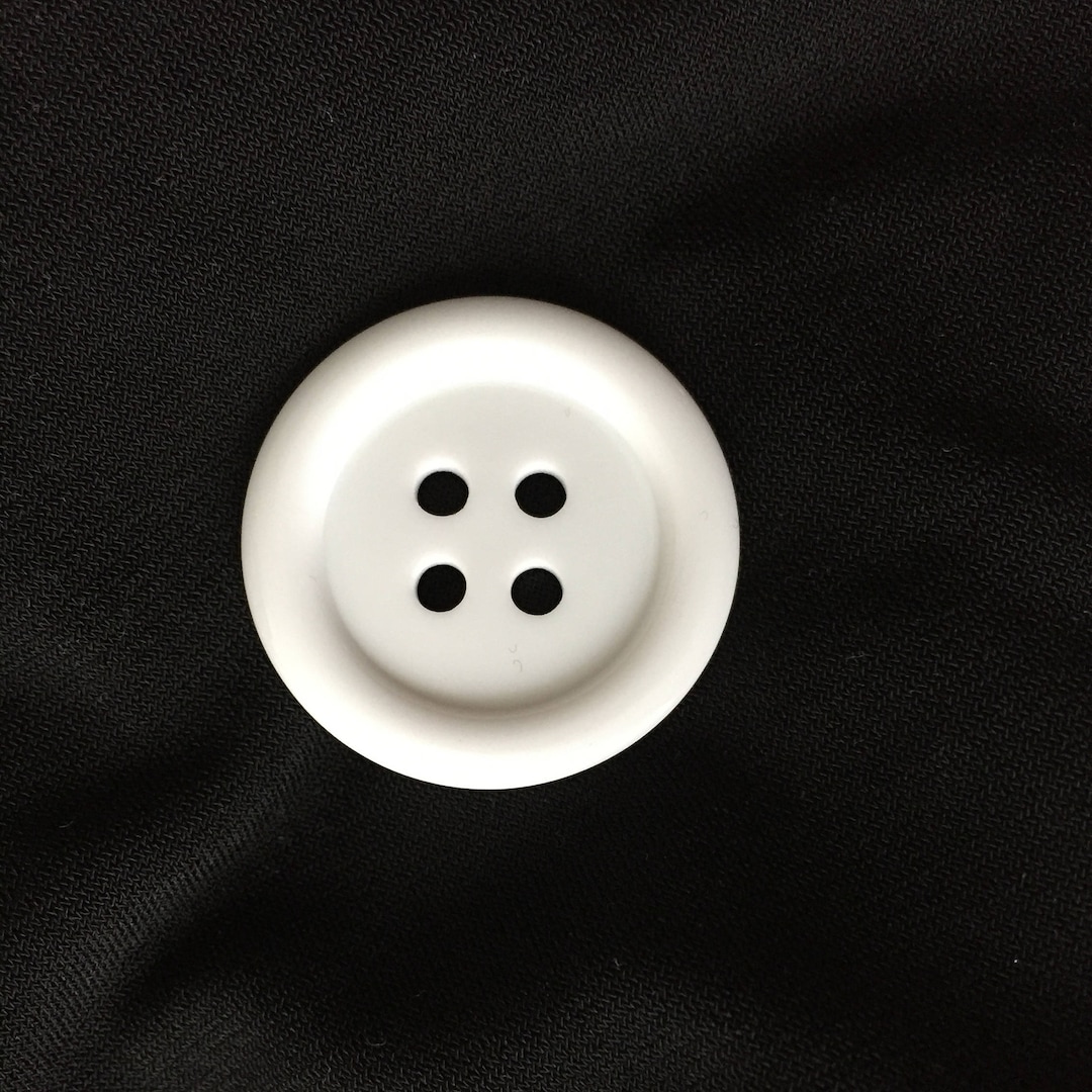1 1/8" White Button Plastic Sewing Buttons Pack of 10 Four Holes Craft ...