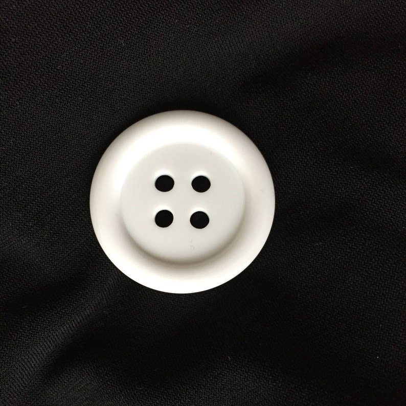 1 1/8" White Button Plastic Sewing Buttons Pack of 10 Four Holes Craft ...