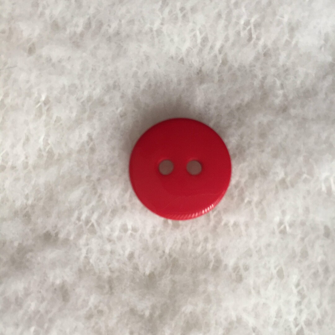 9/16" Red Buttons Plastic Sewing Buttons 10 Pieces Two Hole Red Sewing ...