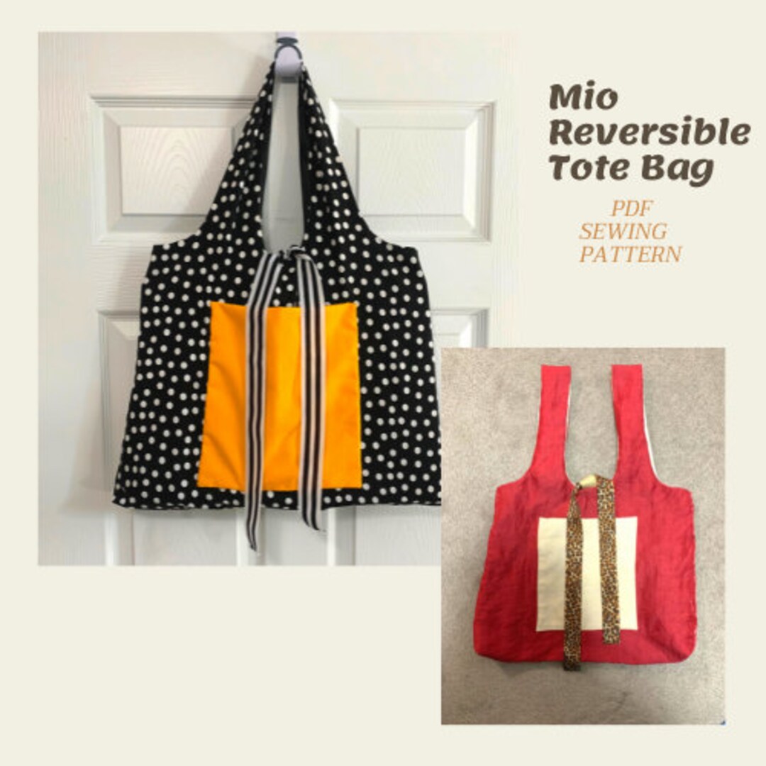 Large Tote Bag PDF Sewing Pattern Reversible Tote Bag PDF Sewing ...