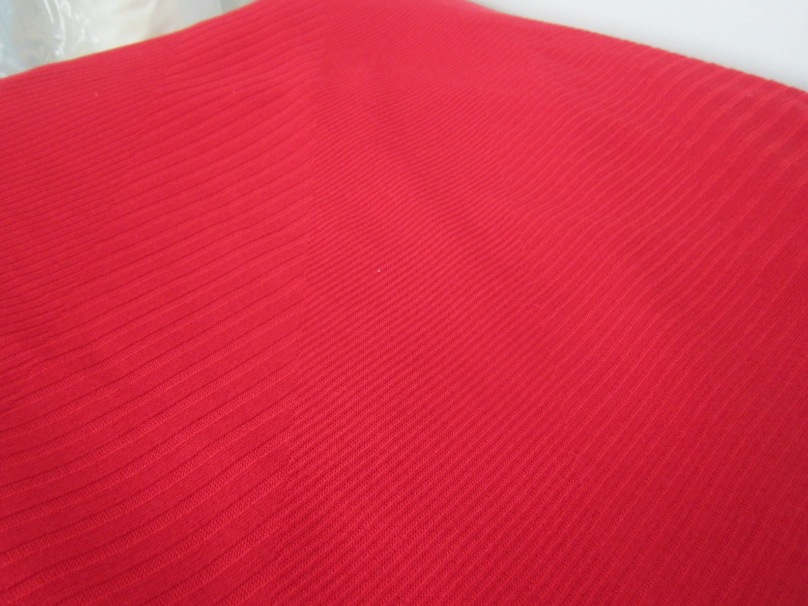 2 Yards Red Ribbed Jersey Knit Fabric Red Knit Sweater Fabric - Etsy