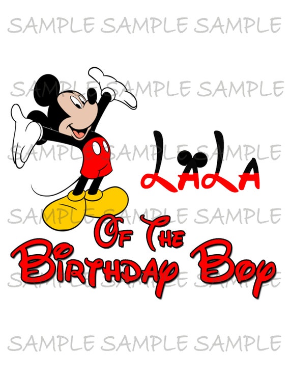 LaLa of the Birthday Boy Mickey IMAGE | Printable Sublimation | Clip ...