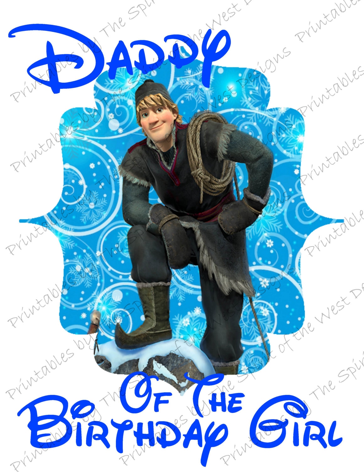 Daddy of the Birthday Girl Image Iron on Frozen Theme T-shirt | Etsy
