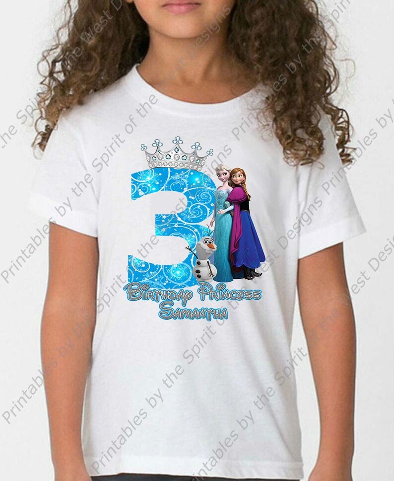 Third Birthday Girl Frozen Printable Party IMAGE | Leave Name Files ...