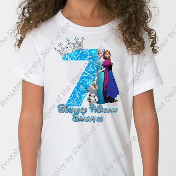 Frozen 7 Birthday Png - Etsy
