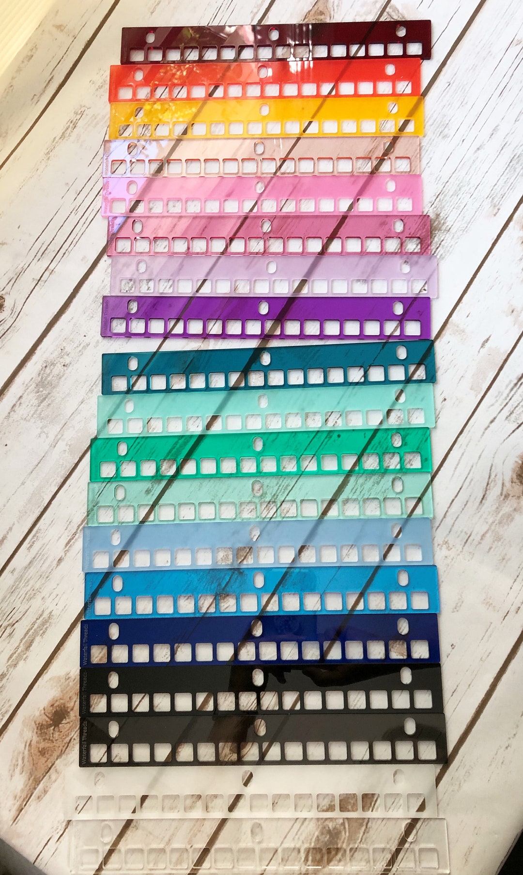 3-ring Binder Thread Organizer, 16 Hole, Organizer Bar Insert for DMC ...